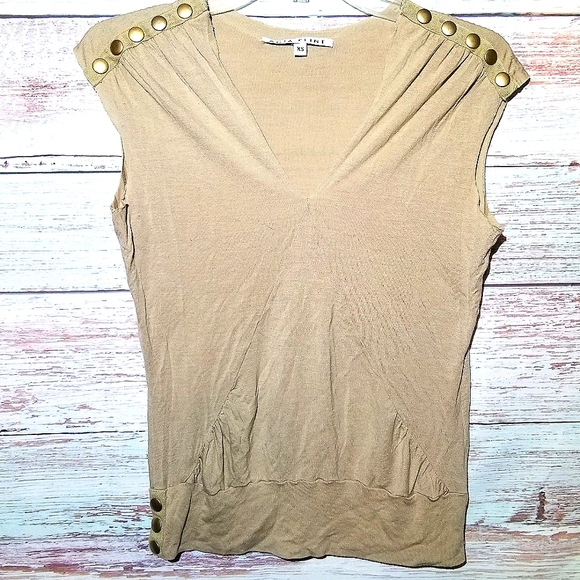 anja flint | Tops | Anja Flint Top Brown Tan Soft Vintage Xs | Poshmark